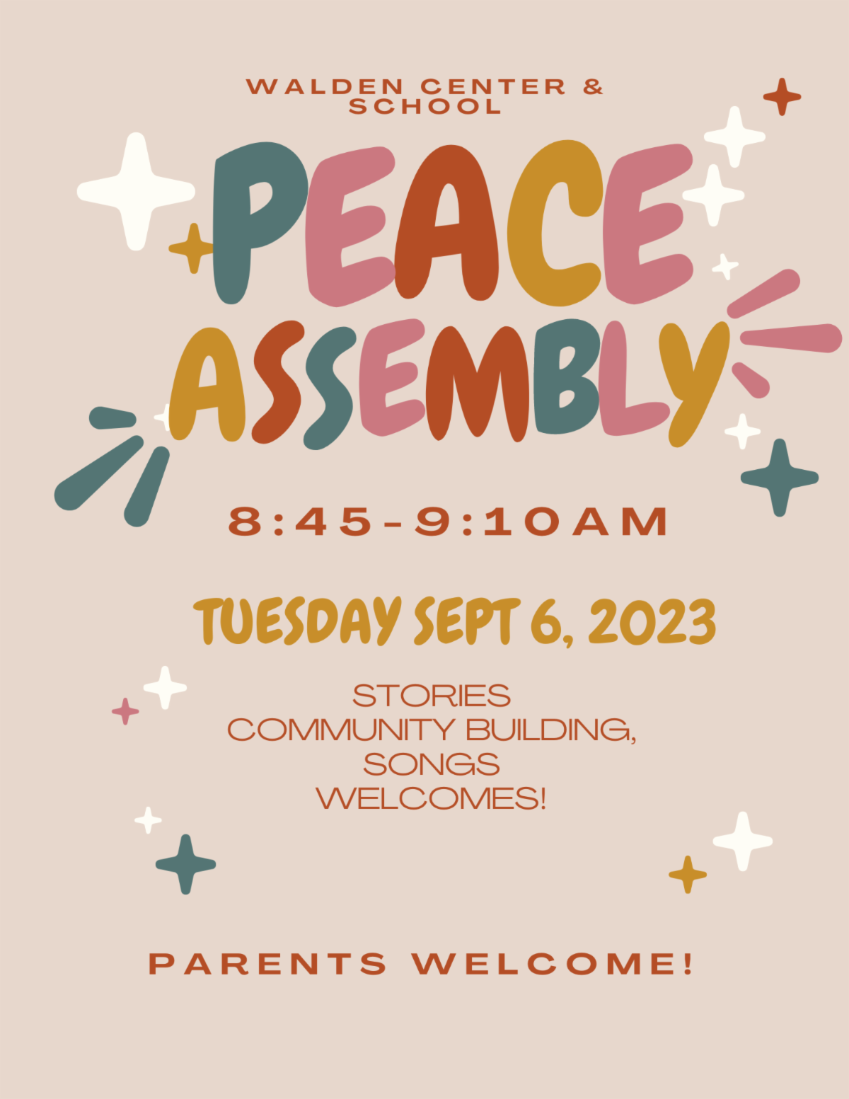 Peace Assembly – Walden Center and School