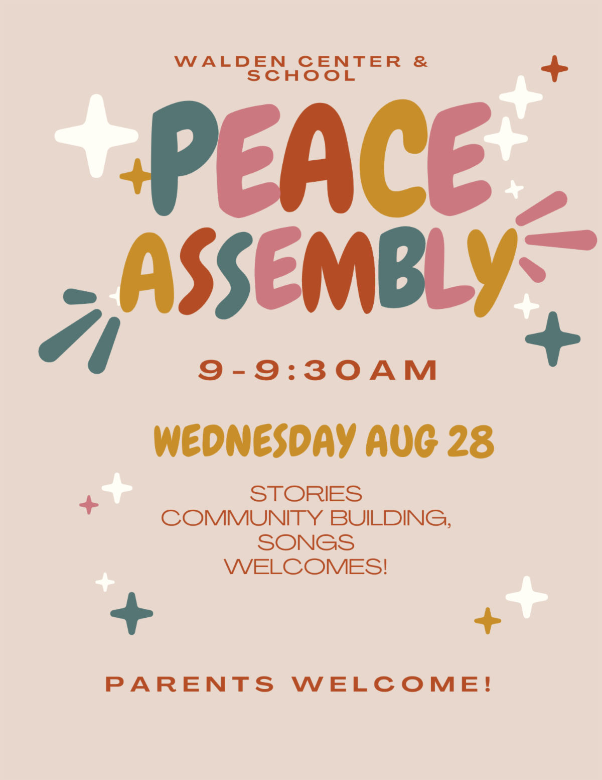 Peace Assembly – Walden Center and School