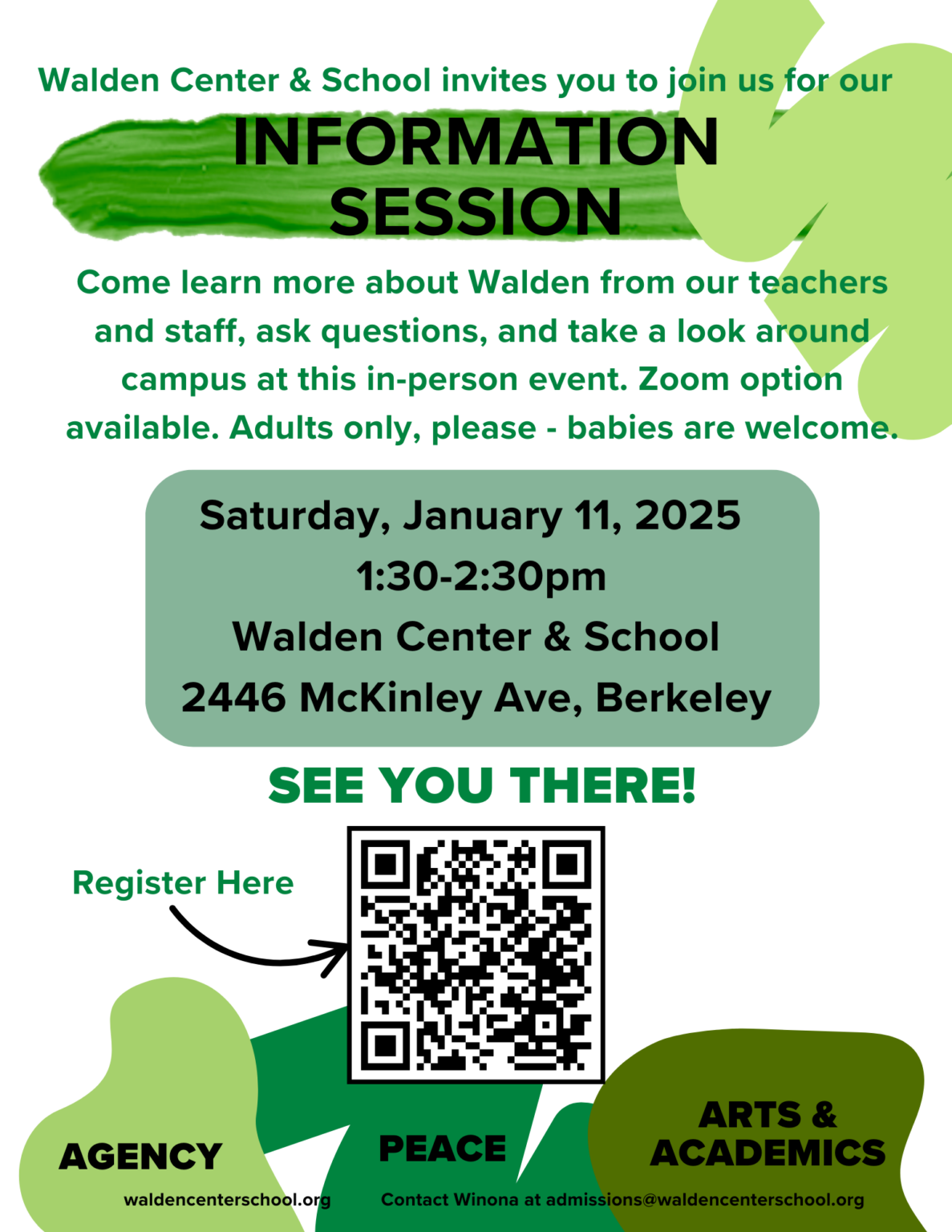 Information Session – Walden Center and School